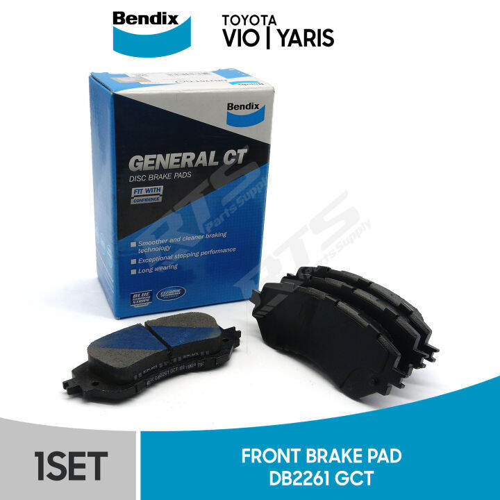 Bendix Front Brake Pad Toyota Vios / Yaris 2013 - 2021 DB2261 GCT | Lazada PH