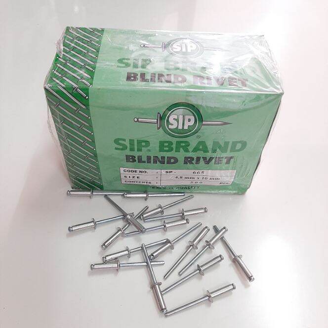 Paku rivet SP 665 merk SIP 4.8mm x 16mm isi 500pcs | Lazada Indonesia