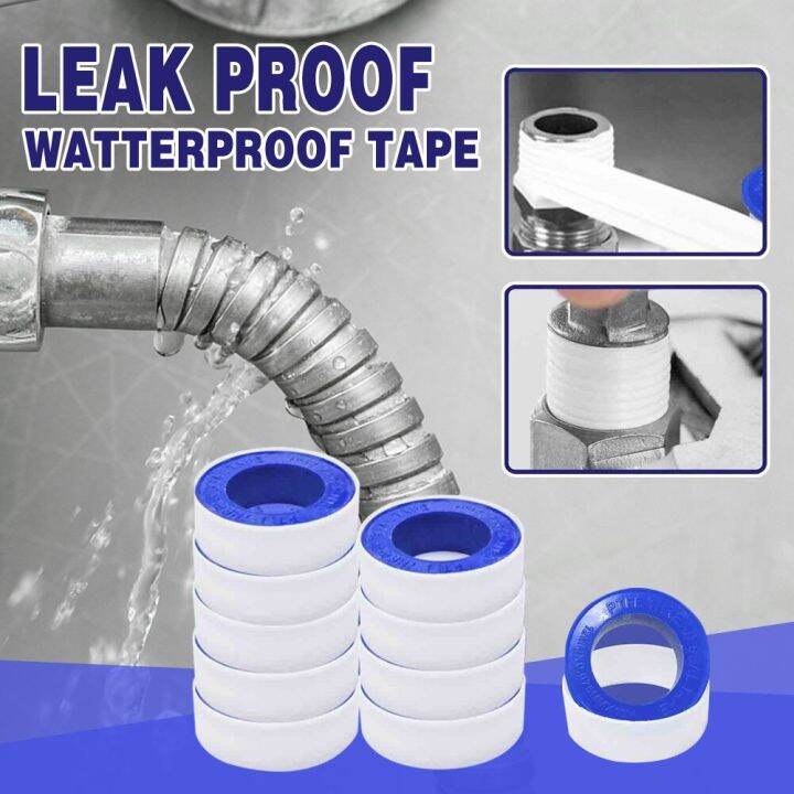 Faucet Sealing Thread Tape PTFE Roll Plumbing Plumber Fitting For Water ...