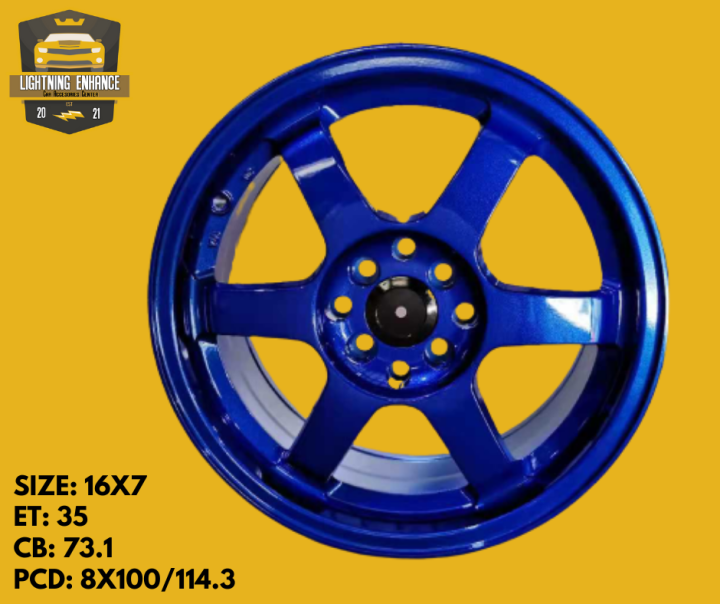Size 16 Glossy Blue MAGS WHEEL / RIMS - R16 - PCD 4x100 / 4x114.3 - ET ...