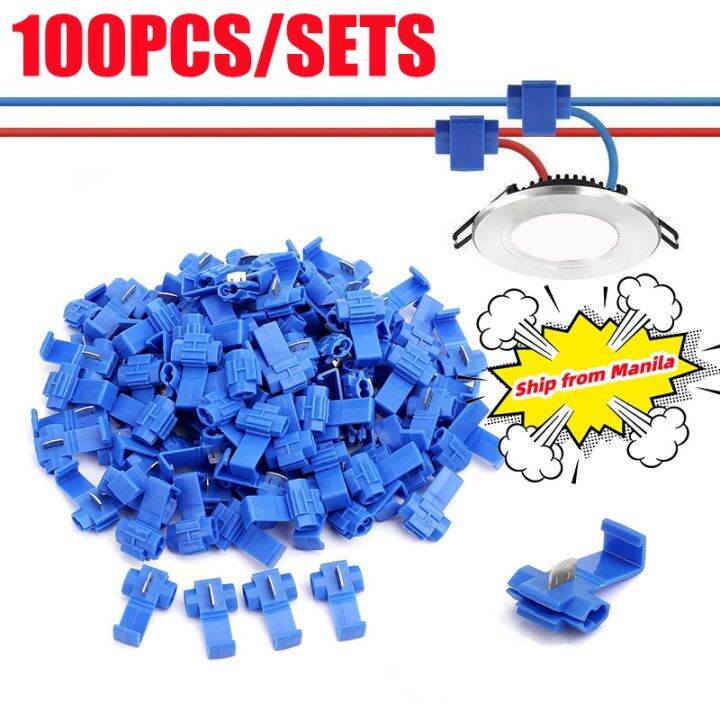 100Pcs Scotch Lock Wire Electrical Cable Connector Quick Splice ...