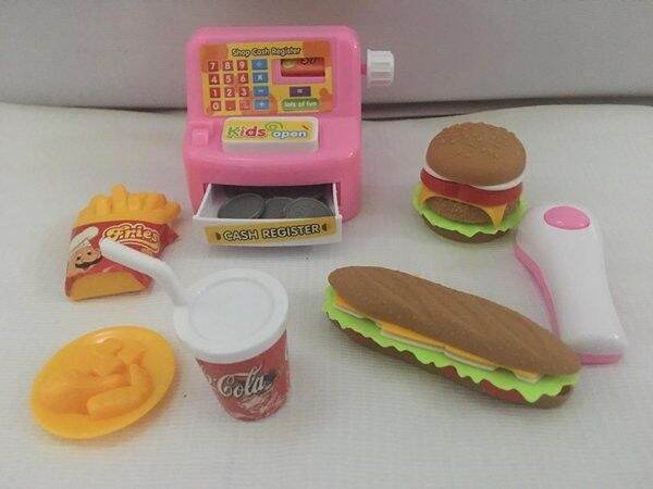 LK 15 casir & kfc / mainan kasir kasiran set lengkap ukuran mini ...