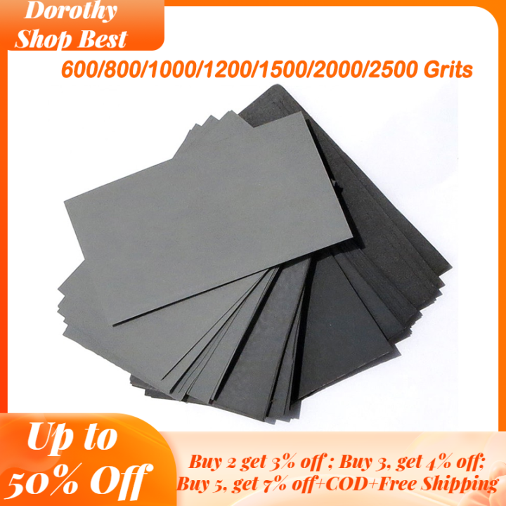 DOSB 10PCS Wet/Dry Sandpaper 600/800/1000/1200/1500/2000/2500 Grits ...