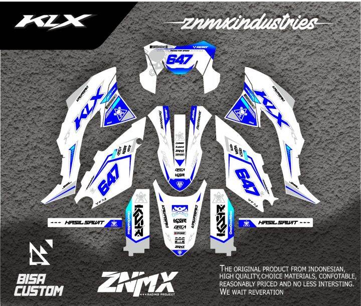 Decal KLX bf 150l Full body bisa custom nama nomor sesuai keinginan ...