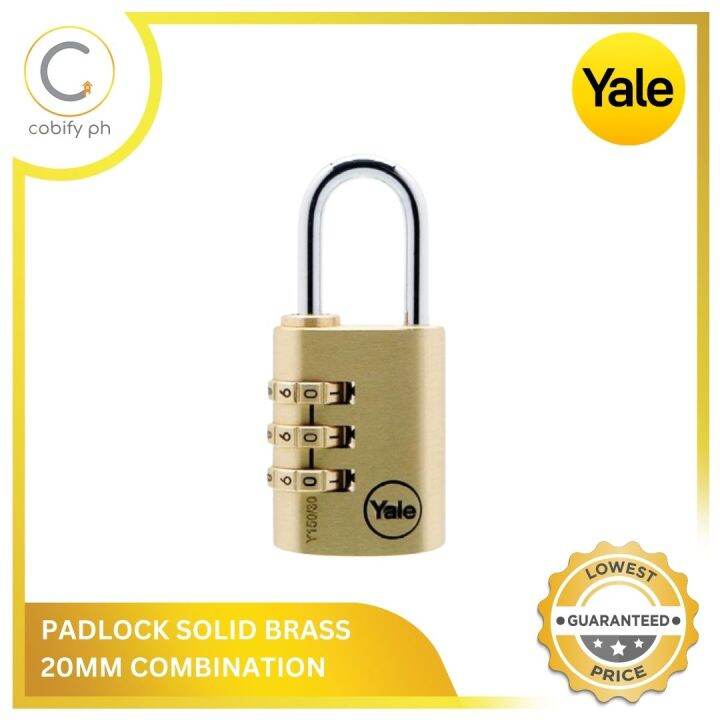 Yale Padlock Solid Brass 20mm Combination | Lazada PH