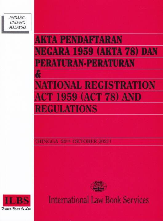 Akta Pendaftaran Negara 1959 (Akta 78) Dan Peraturan-Peraturan ...