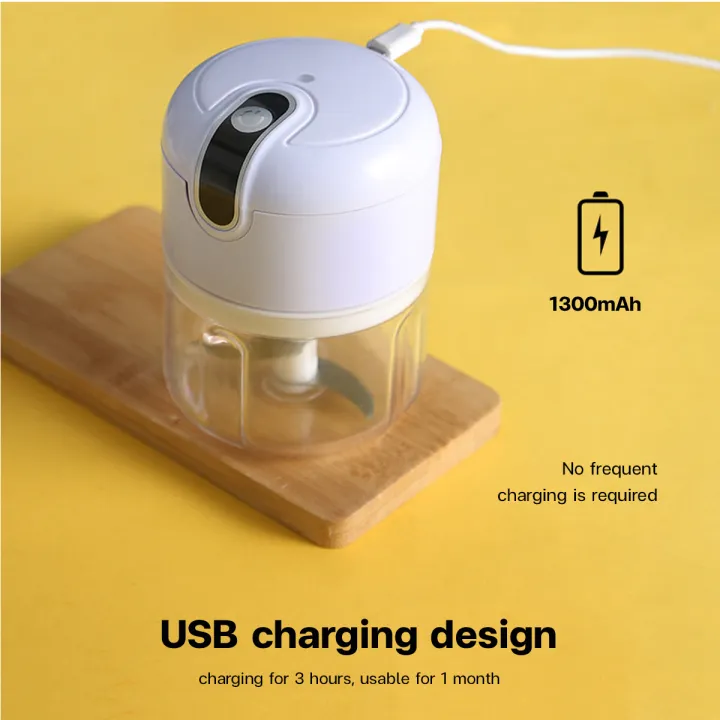 Electric/Hand-Powered Portable Food Processor Spice Garlic Chopper ...