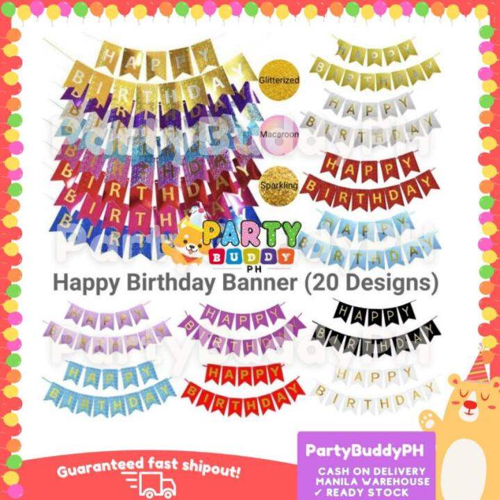 Sulit Deals! HBD Sparkling Banner sold by Partybuddyph | Lazada PH