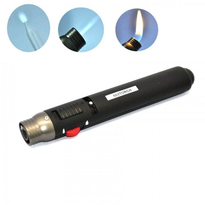 Portable Pencil Torch Lighter Butane Gas Fuel Welding Soldering - Black ...