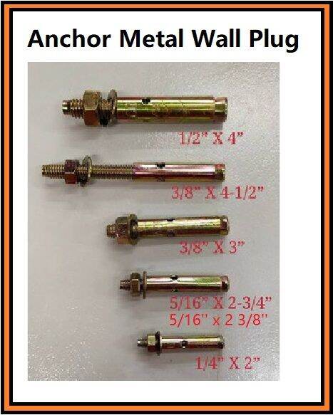 YLK【1Pc】Anchor Expansion Bolt Iron Wall Plug 1pcs Wall plug besi | Lazada