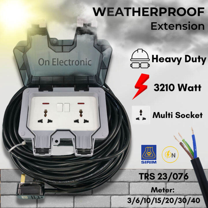 2 Way/Gang Universal Multi Switch Socket HEAVY DUTY TRAILING EXTENSION ...