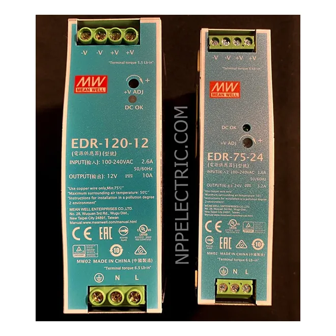 MEAN WELL EDR-120-12 , EDR-120-24 , EDR-75-12 , EDR-75-24 , NDR-240-24 ...