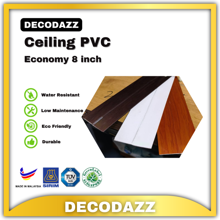 Ceiling PVC 8" inch / PVC Panel / PVC Ceiling / Ceiling PVC 8" inch 6ft ...