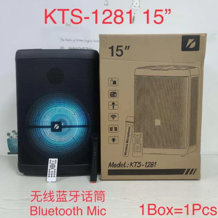 KTS-1281 SUPER BASS PORTABLE KARAOKE WIRELESS BLUETOOTH SPEAKER WITH ...