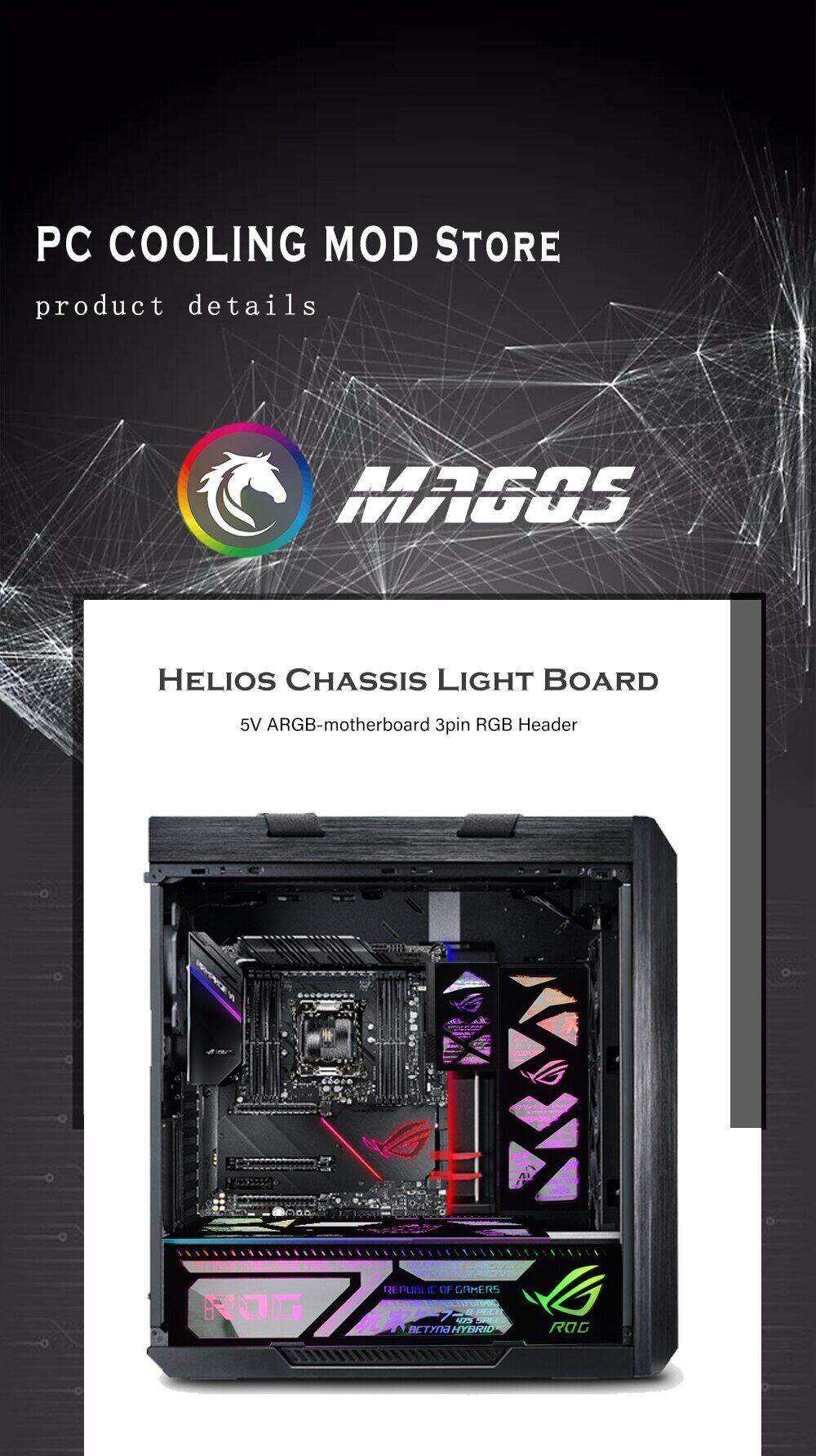 RGB Light Panel Backplate Dynamic Display For Asus ROG Strix Helios ...