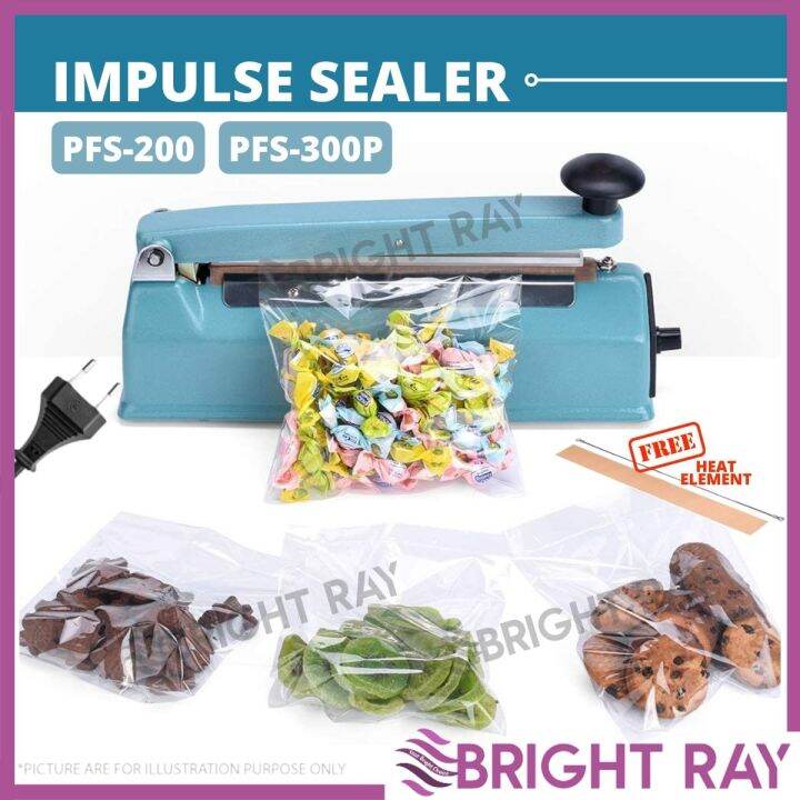 PFS-200 / PFS-300P Impulse Sealer FOC Heat Element Poly Bag Heat Sealer ...