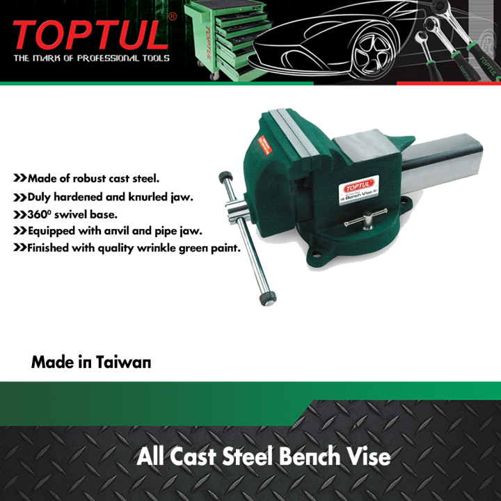 Toptul All Cast Steel Bench Vise | Lazada PH