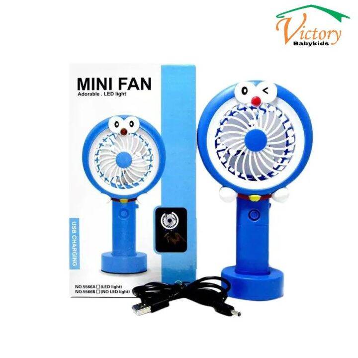 Mini Fan Led Light Kipas Angin Tangan Portable Doraemon | Lazada Indonesia