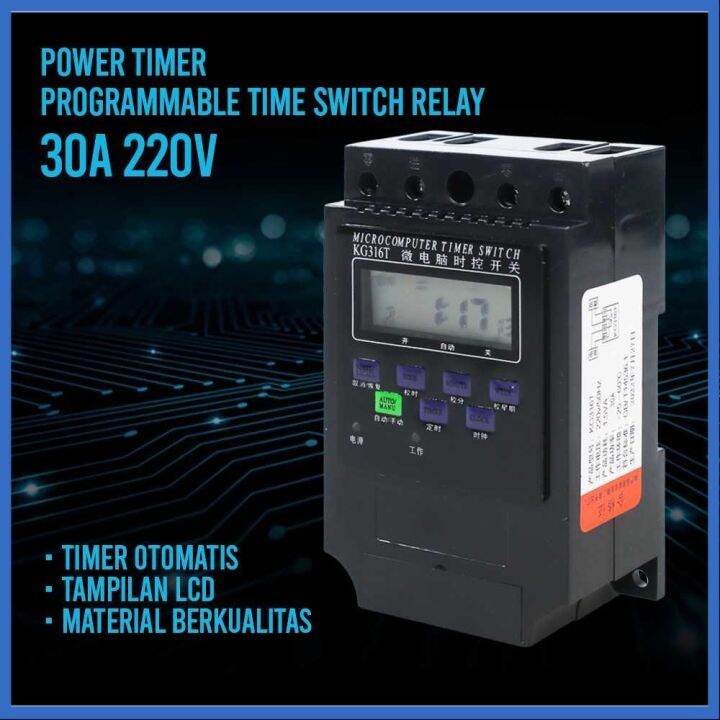 Chint Mcb Power Timer Programmable Time Switch Relay 30a 220v Kg316t