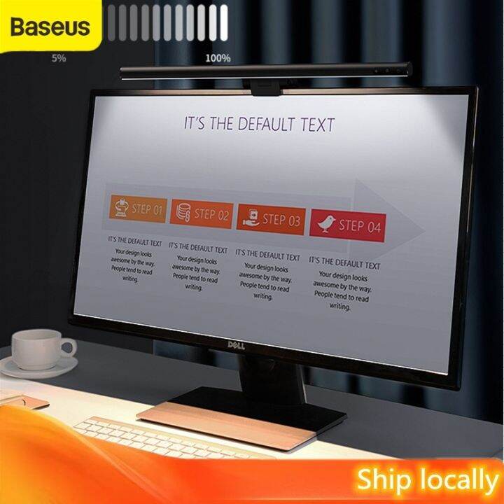 COD Baseus Screenbar Light Desk Lamp Laptop Screen Bar Hanging Table ...