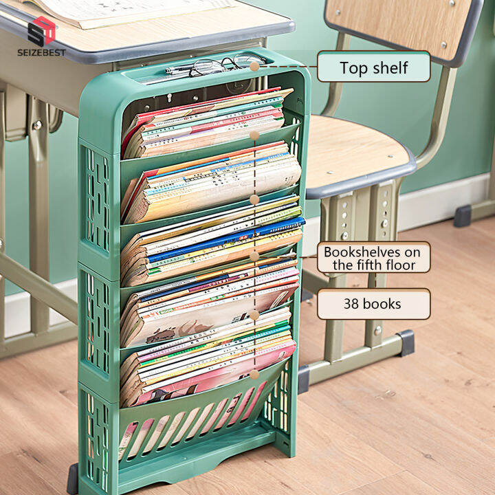 Student Classroom Book Rack Large Capacity Classroom Desk Side Book ...