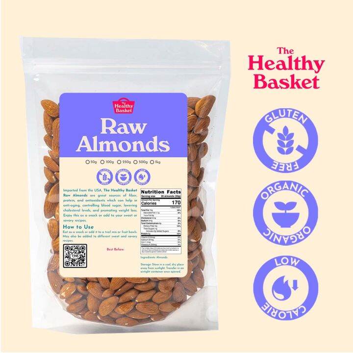 Healthy Basket Raw Almonds | Lazada PH