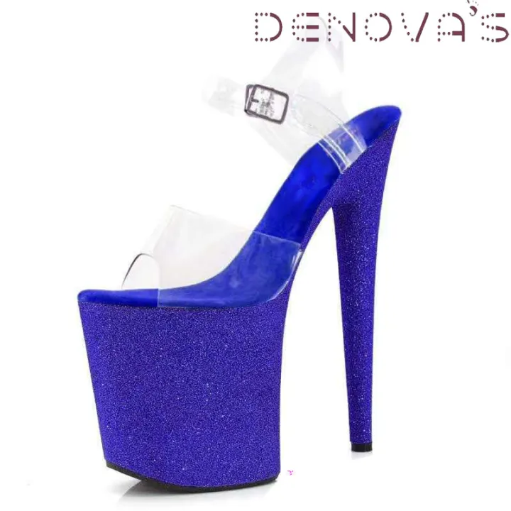 Denova's Women's Crystal Very High Heel Pole Dancing T-Show Big Size ...
