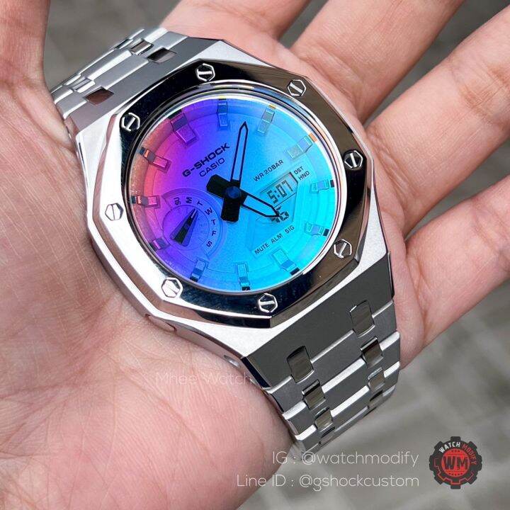 G-Shock AP Customized New Rainbow Dial with Special Silver Sandblasting ...