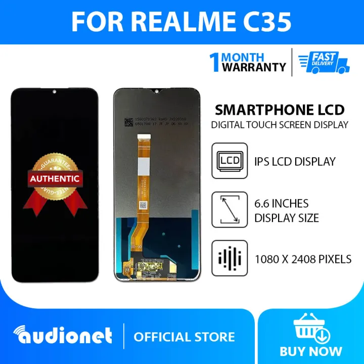 Smartphone LCD for Realme C35 Digital Touch Screen Display Frame Assembly for Replacement and ...