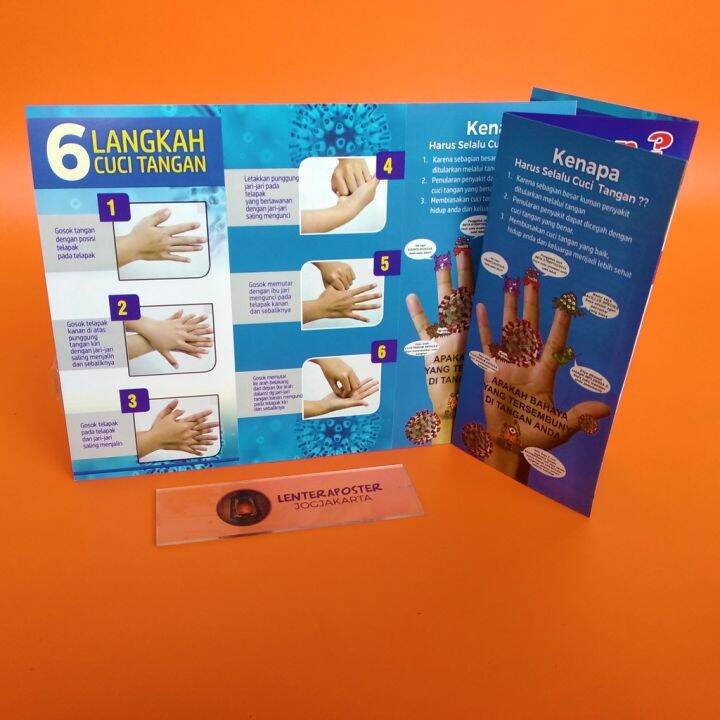 Leaflet/brosur Ayo biasakan cuci tangan dengan sabun, Leaflet kesehatan ...