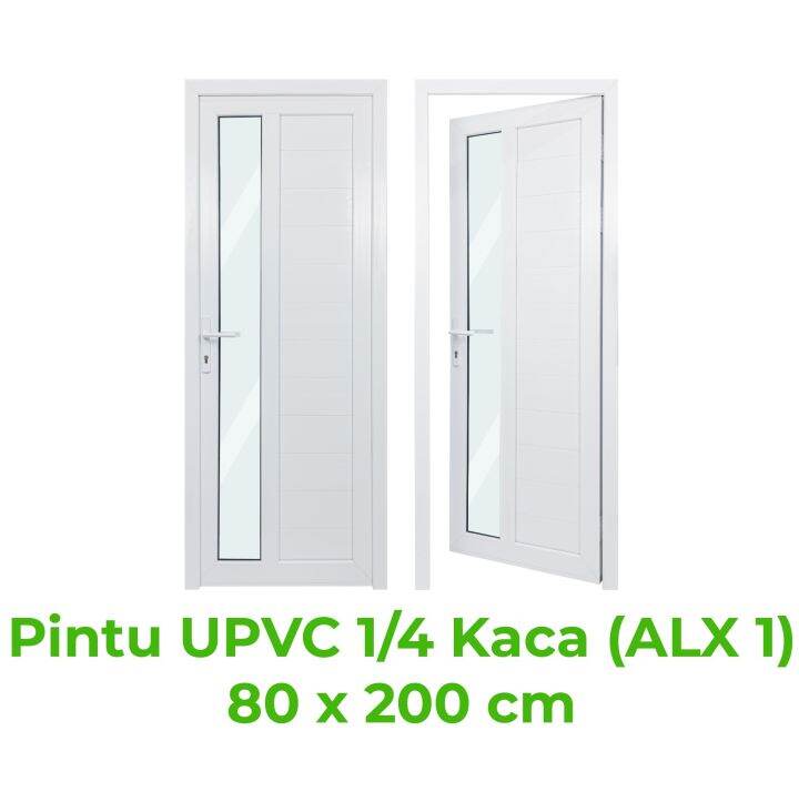 pintu kamar utama upvc warna putih minimalis premium alexander ukuran 80x200 | Lazada Indonesia