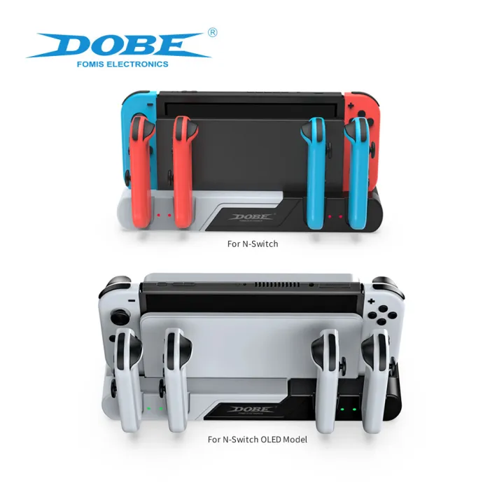 DOBE Switch OLED อุปกรณ์ควบคุมที่ชาร์จแท่นชาร์จสำหรับ Nintendo Switch NS Joy-Con เกมคอนโซลจับ ...
