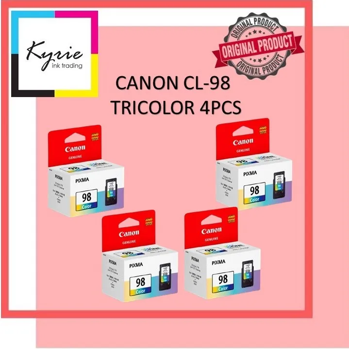 Canon 98 CL-98 Genuine Ink Cartridge Tri-color 4pcs | Lazada PH