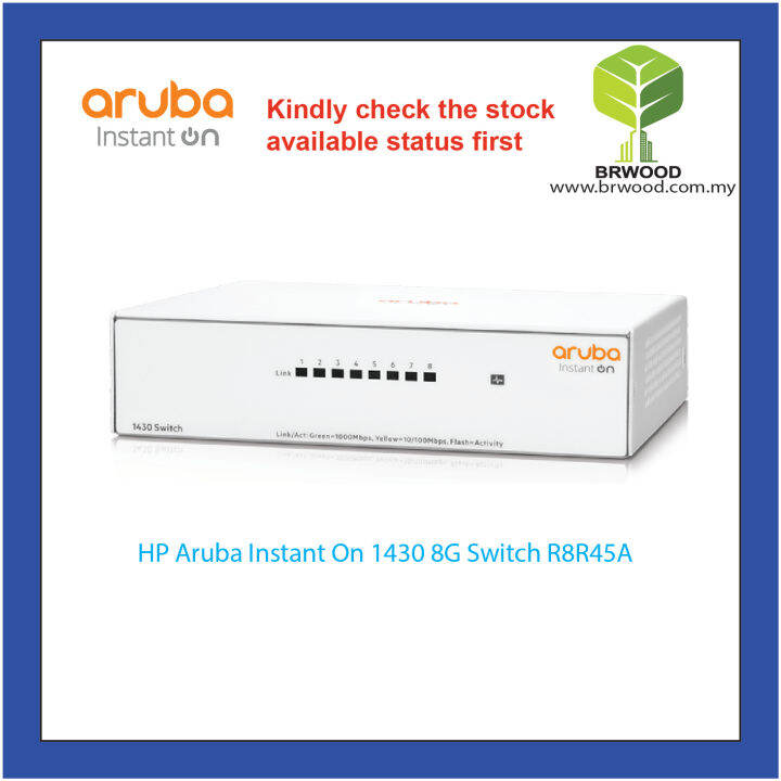 HP ARUBA R8R45A : Aruba Instant On 1430 8G Switch | Lazada