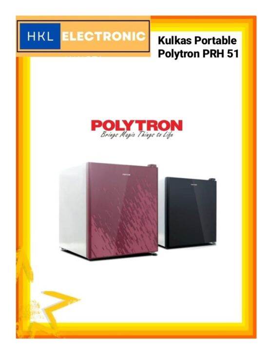 KULKAS PORTABLE MINI BAR POLYTRON PRH-51 - Hitam | Lazada Indonesia