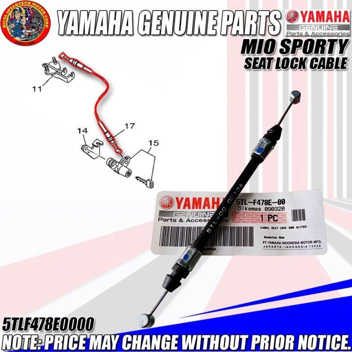 MIO SPORTY SEAT LOCK CABLE (YGP) (GENUINE: 5TL-F478E-00) | Lazada PH