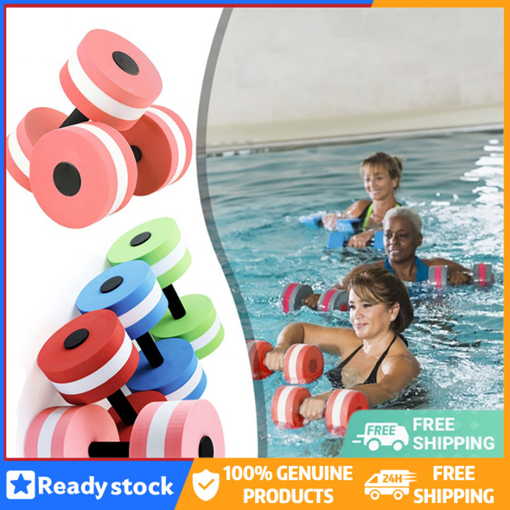 1 Pair Water Floating Sponge Type Dumbbell EVA Foam Fitness Sports ...