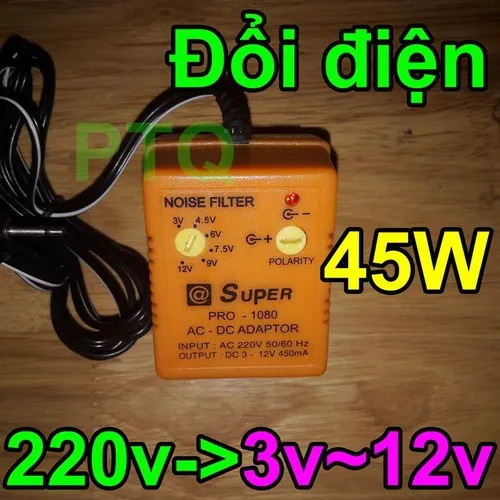 Adaptor AC DC Cục chuyển điện 3v 4v 12v ra 220v 450mA - bộ đổi nguồn biến thế biến áp chuyển ...
