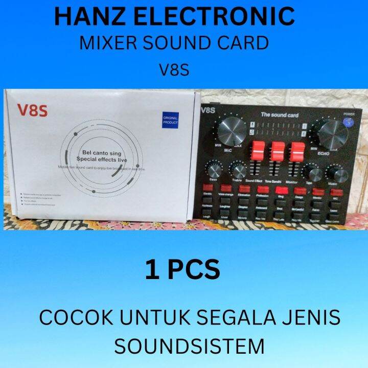 Sound card V8S Mixer Bluetooth SoundCard V8 Audio Soundcard | Lazada ...