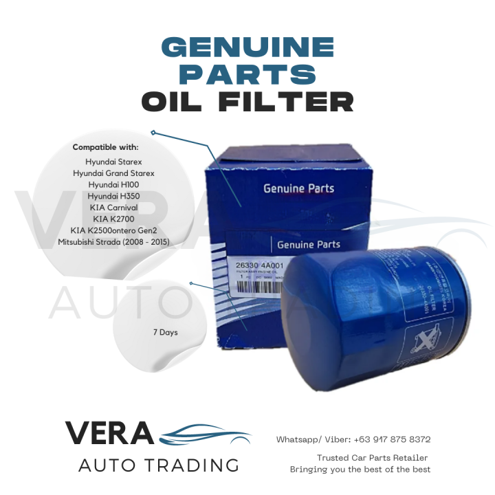 Hyundai / Kia Oil Filter (26330-4A001) for Hyundai Grand Starex / H100 ...