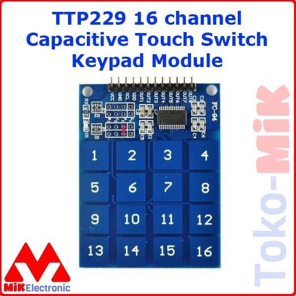 TTP229 16 CHANNEL CAPACITIVE TOUCH SWITCH DIGITAL TOUCH SENSOR MODULE | Lazada Indonesia