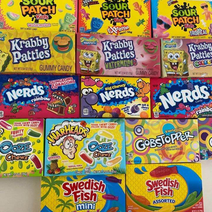 Nerds Sour Patch kids Warheads and Trolli Gummy Runts Bottlecaps Candy ...