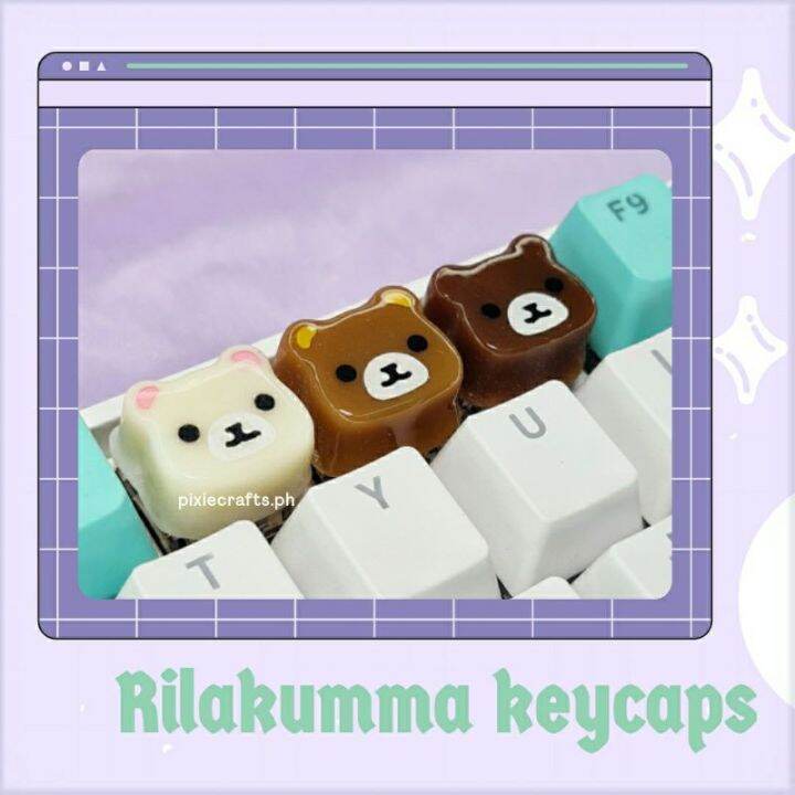 0ut☆Rilakkuma☆ Handmade Resin Artisan Keycaps for Mechanical Keyboard ...