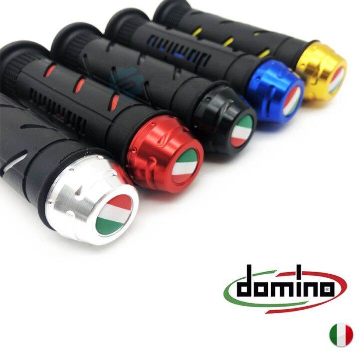 DOMINO Handle Grip with Alloy Bar End CNC Quality V2 Blue Surfy ...