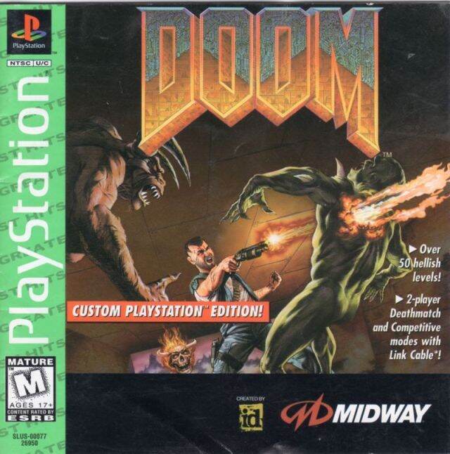 [PS1] DOOM (1 DISC) เกมเพลวัน แผ่นก็อปปี้ไรท์ PS1 GAMES BURNED CD-R ...