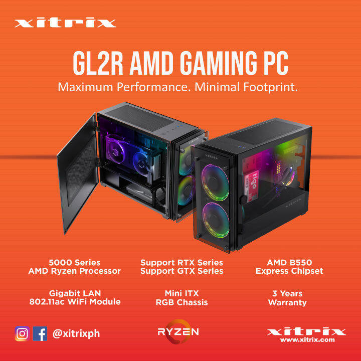Xitrix GL2R ITX Ryzen Gaming PC 2023 Model ( Ryzen 5000 Processor ...