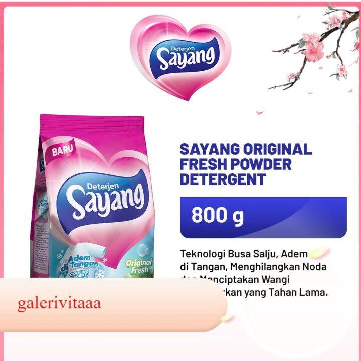 Sayang Original Fresh Powder Detergent 800 Gram | Lazada Indonesia