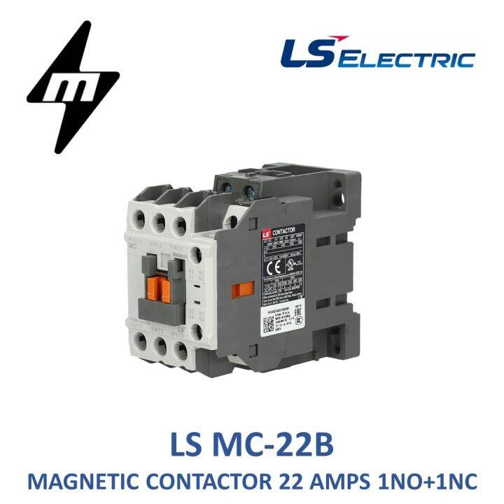 LS Electric MC-22B Magnetic Contactor / Coil, Metasol, 3p 1 NO + 1 NC 5 ...