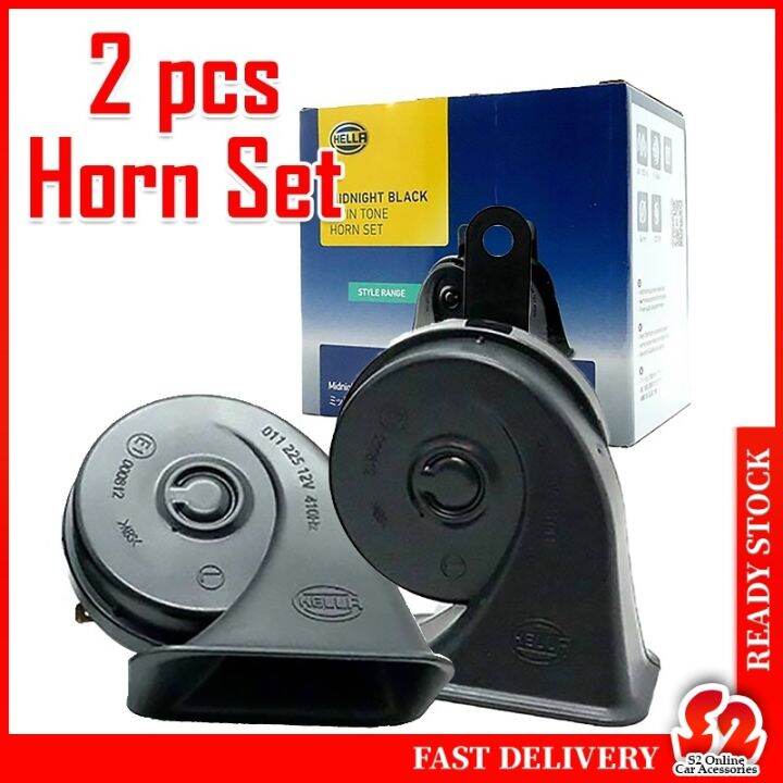 2PCS HELLA Horn Midnight Black Twin Tone Horn Set | Lazada