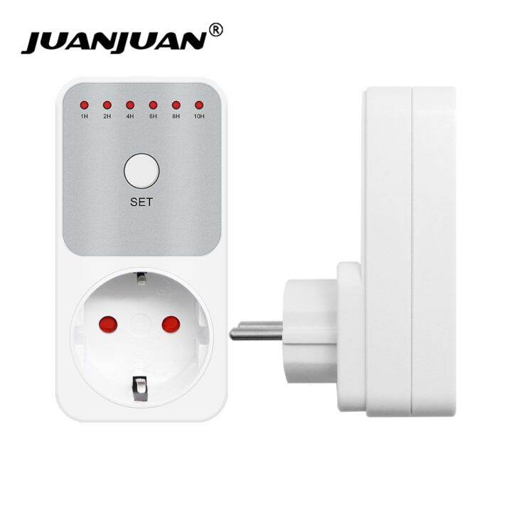 10Hr Countdown Timer Switch Socket Electronic 8 Plug Power Meter Intelligent Time Setting ...